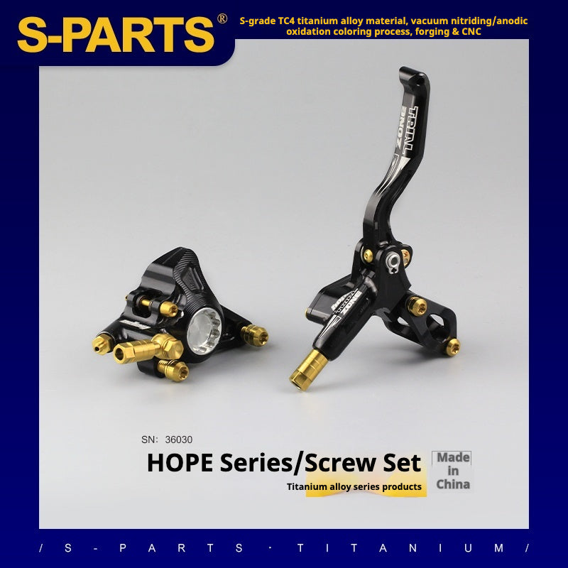 S-PARTS Titanium Alloy Bolt Disc Brake Bolt Kit Compatible with HOPE T