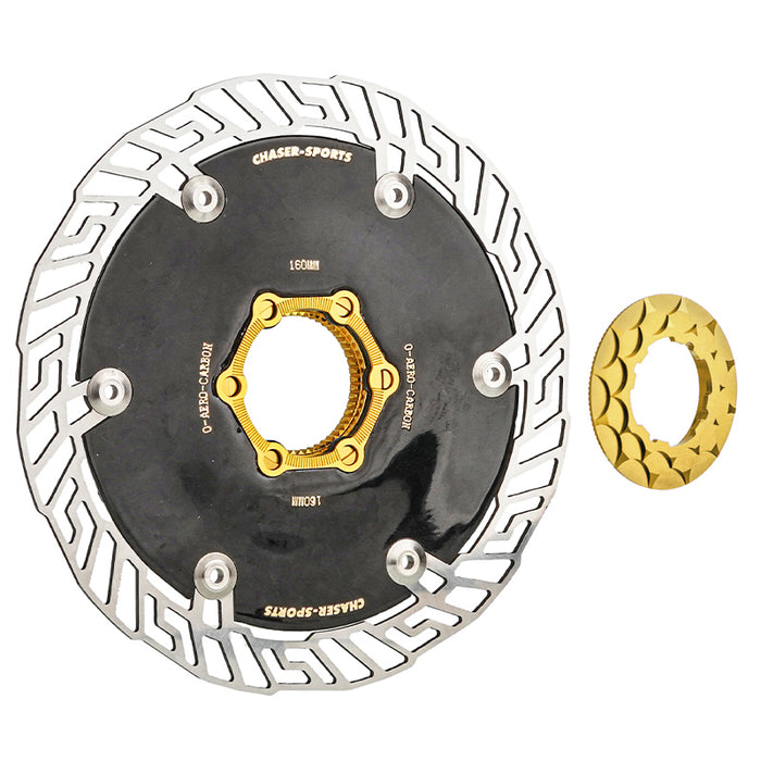 Chaser O-AERO Ultra-Light Carbon Centerlock Disc Brake Rotor 140/160mm